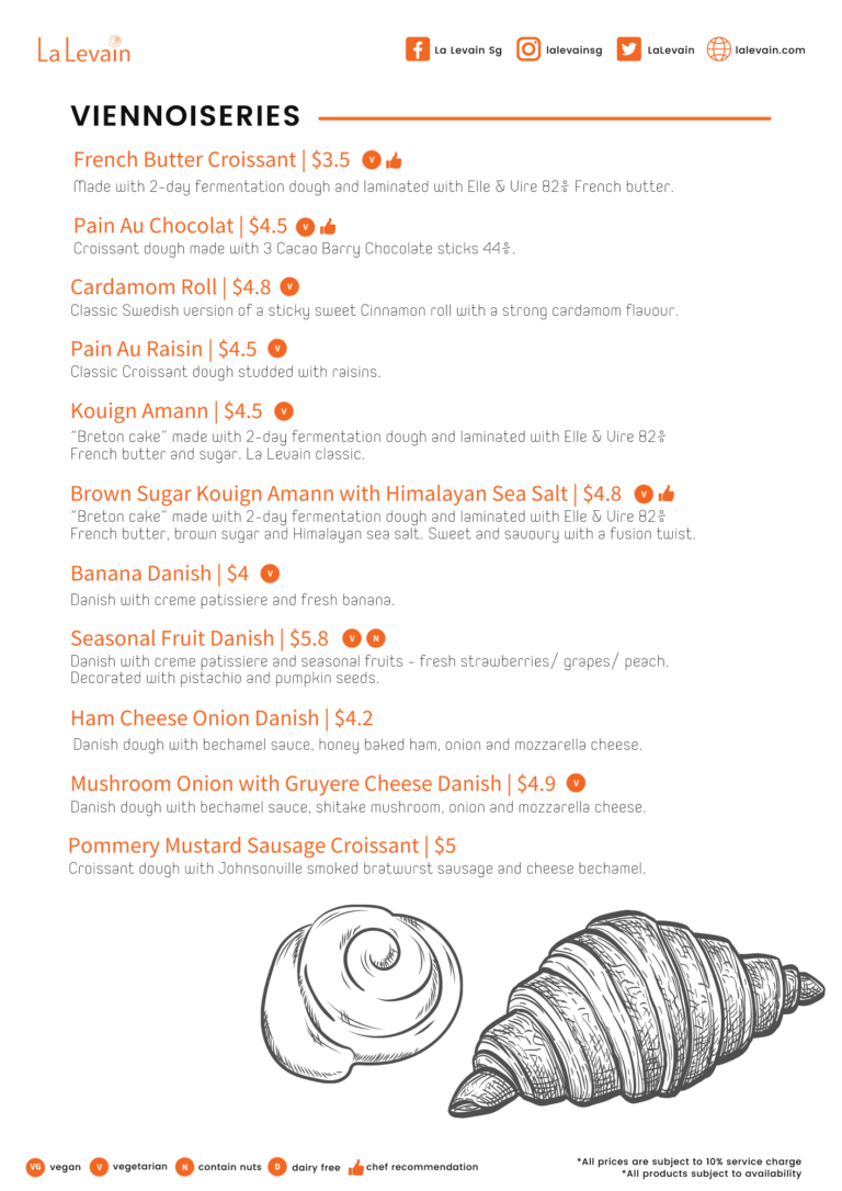 Menu - La Levain