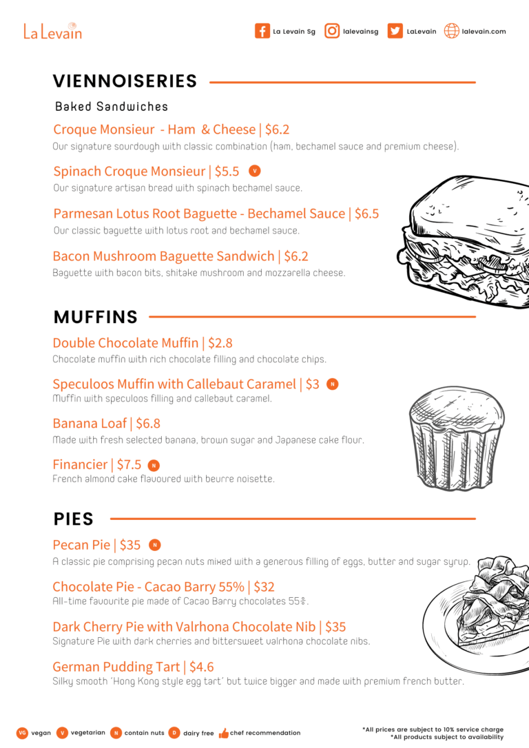 Menu - La Levain