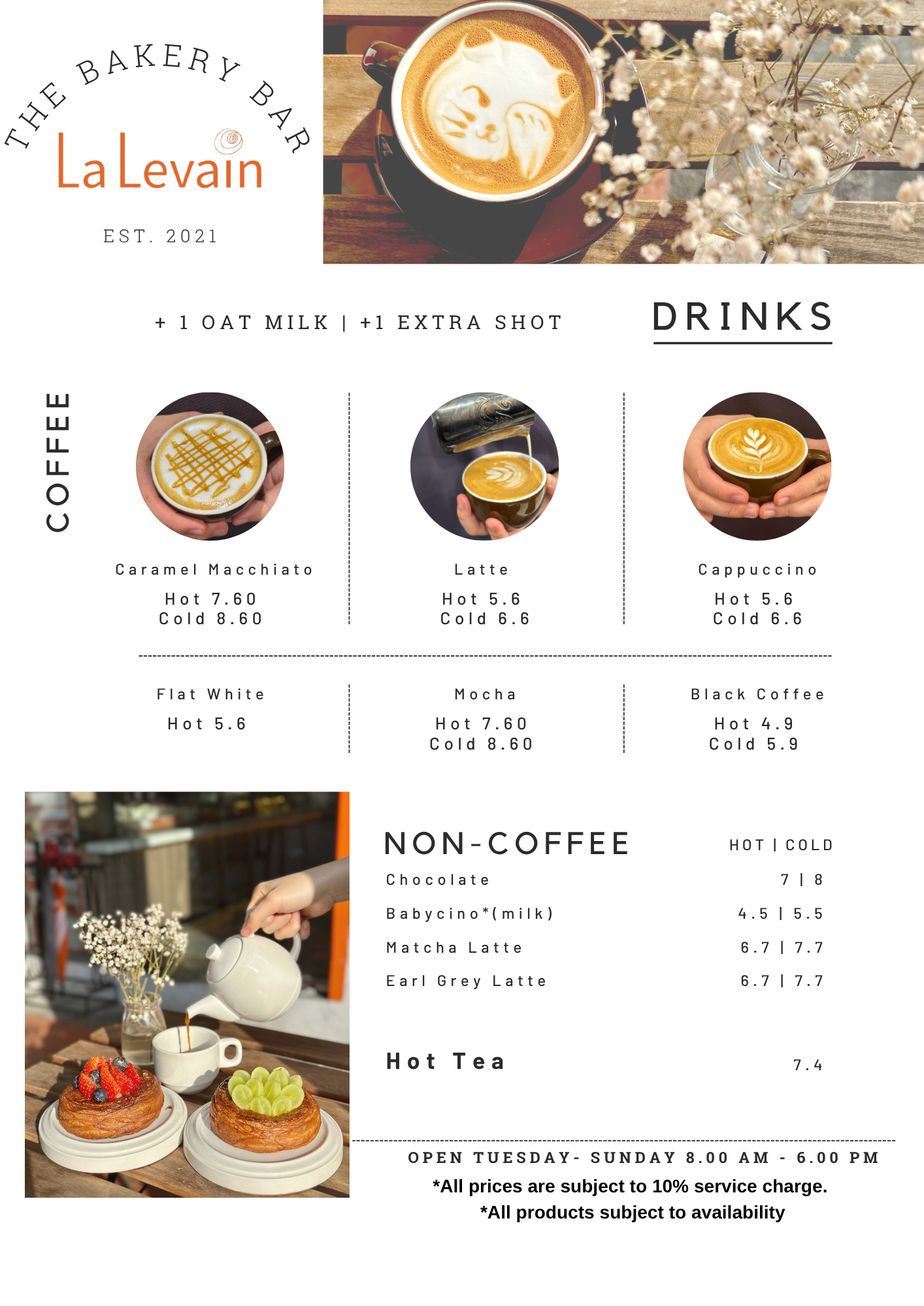Menu - La Levain